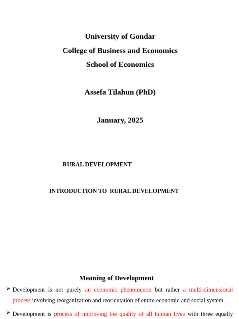 Chapter 1. Basic Concepts of Development | PDF | Sustainable ...