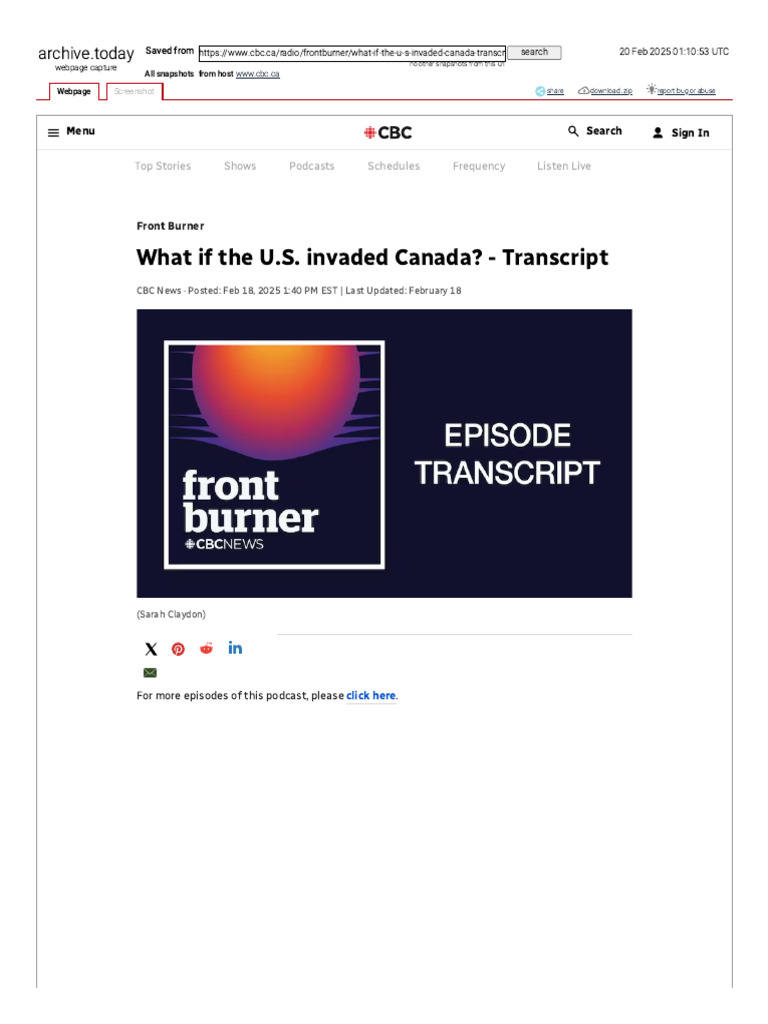 What if the U.S. invaded Canada_ - Transcript _ CBC Radio | PDF ...