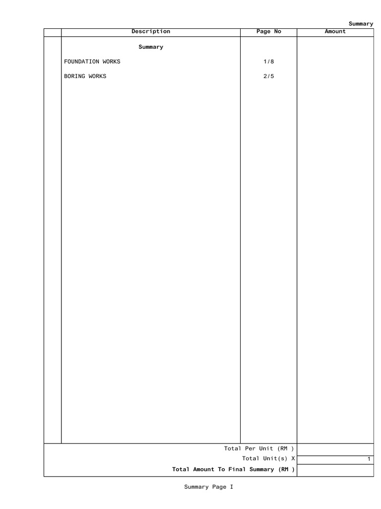 Foundation and Piling Works Summary | PDF | Deep Foundation | Concrete