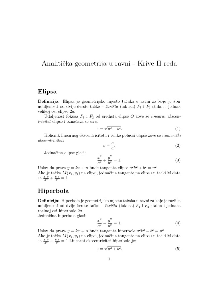 AG U Ravni - Krive II Reda | PDF