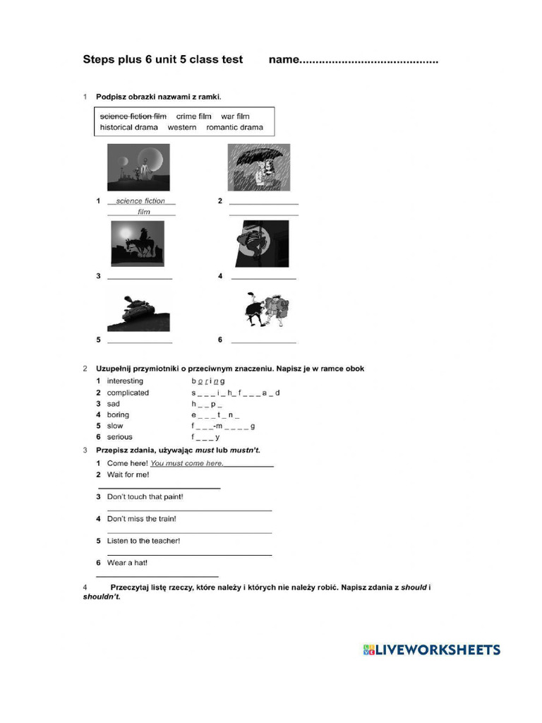 Steps Plus 6 Unit 5 | PDF