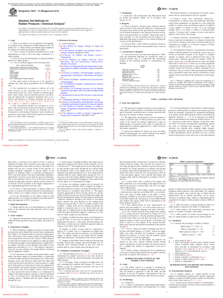 ASTM D297-15 Standard Test Methods For Rubber Products-Chemical ...
