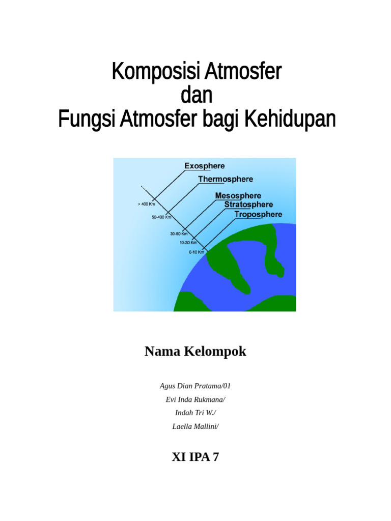 Fungsi dan Struktur Atmosfer Bumi | PDF