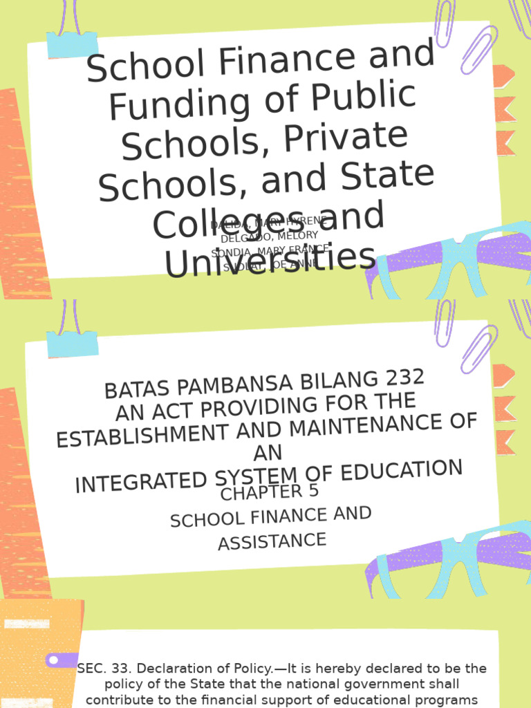 Funding Strategies for Schools and Colleges | PDF