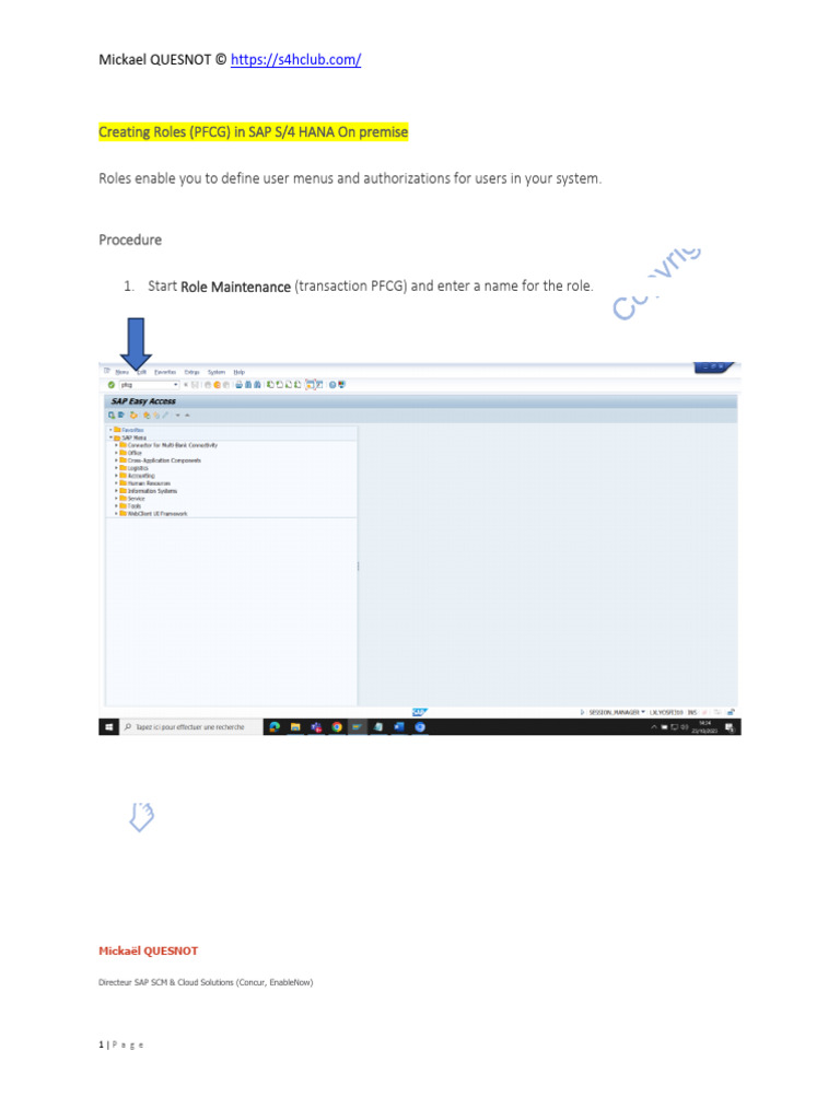 GU_SAP S4 HANA_Creating Roles | PDF | Menu (Computing) | Computer Science