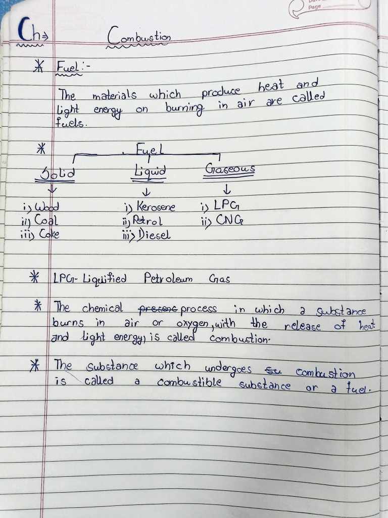 Combustion Class 8 Chemistry | PDF | Combustion | Chemical Process ...