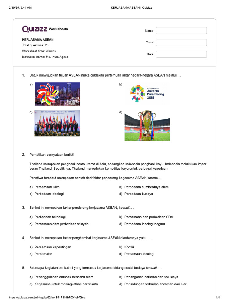 Manfaat dan Contoh Kerjasama ASEAN | PDF