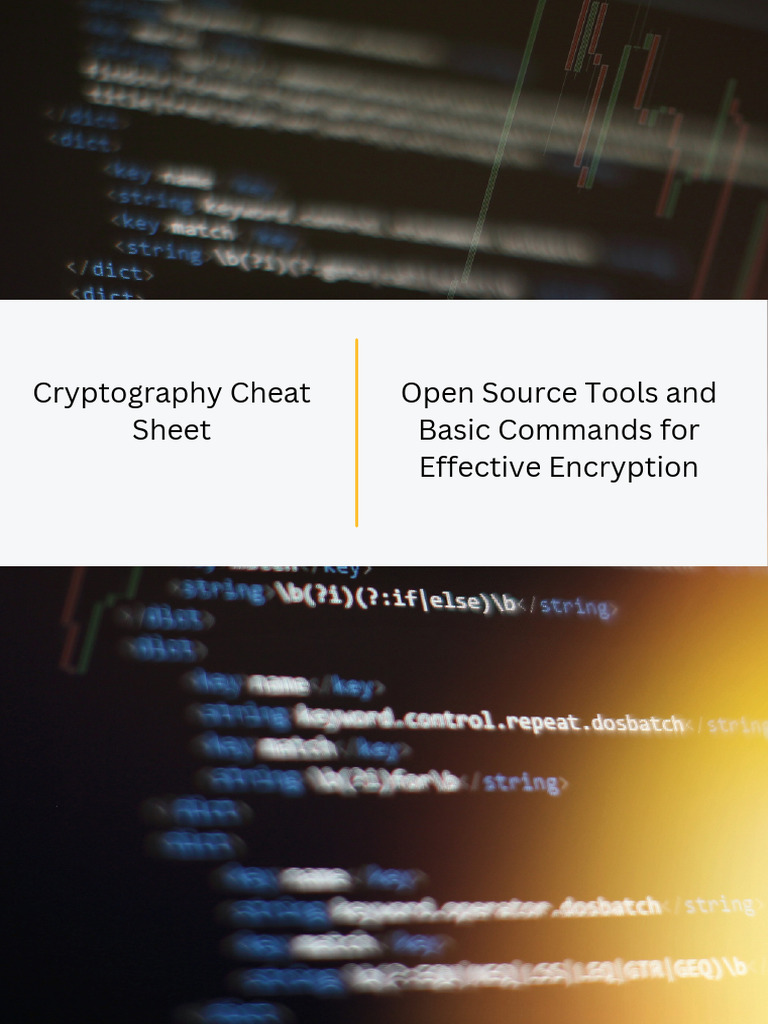 Cryptography Cheat Sheet.pdf | PDF | Cryptography | Public Key Cryptography