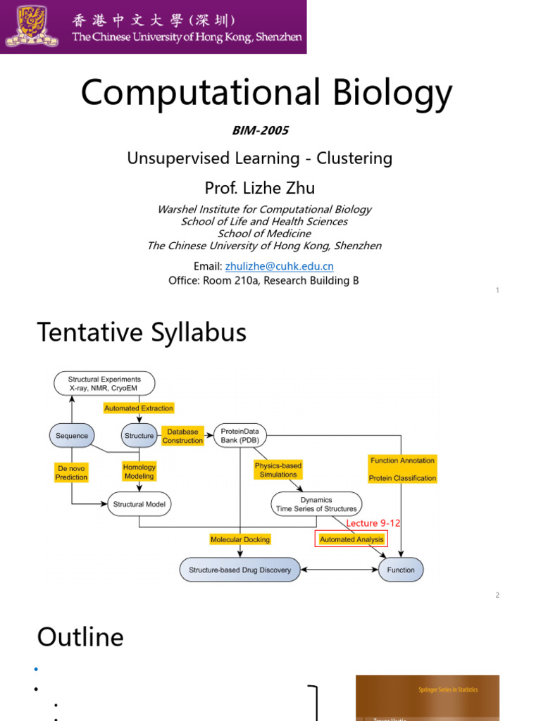 BIM2005 Lecture10 Clustering Bri 副本 | PDF | Eigenvalues And Eigenvectors | Cluster Analysis