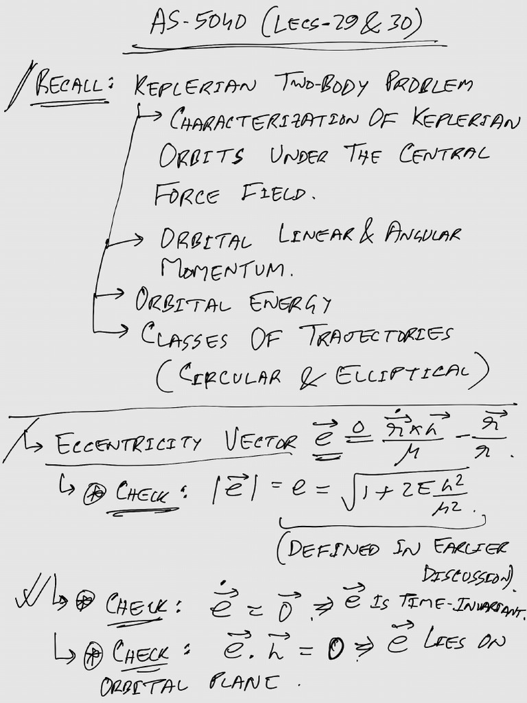 AS5040 - 2022 - Keplerian Orbits - 2 | PDF
