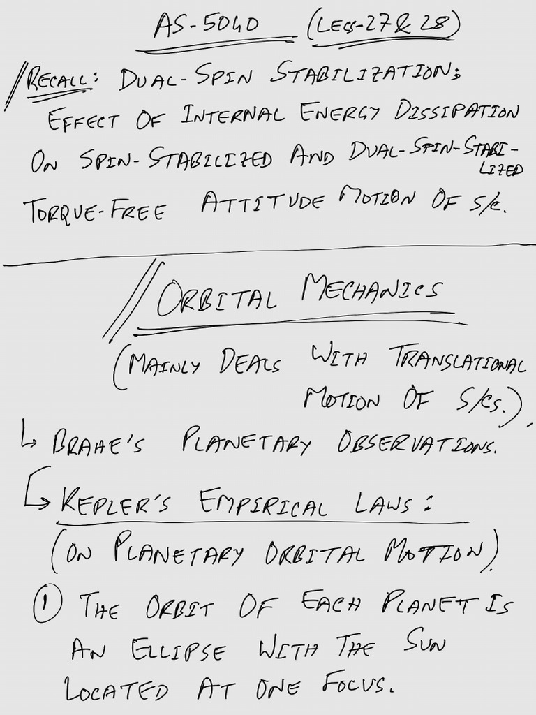 AS5040 2022 Keplerian Orbits 1 | PDF