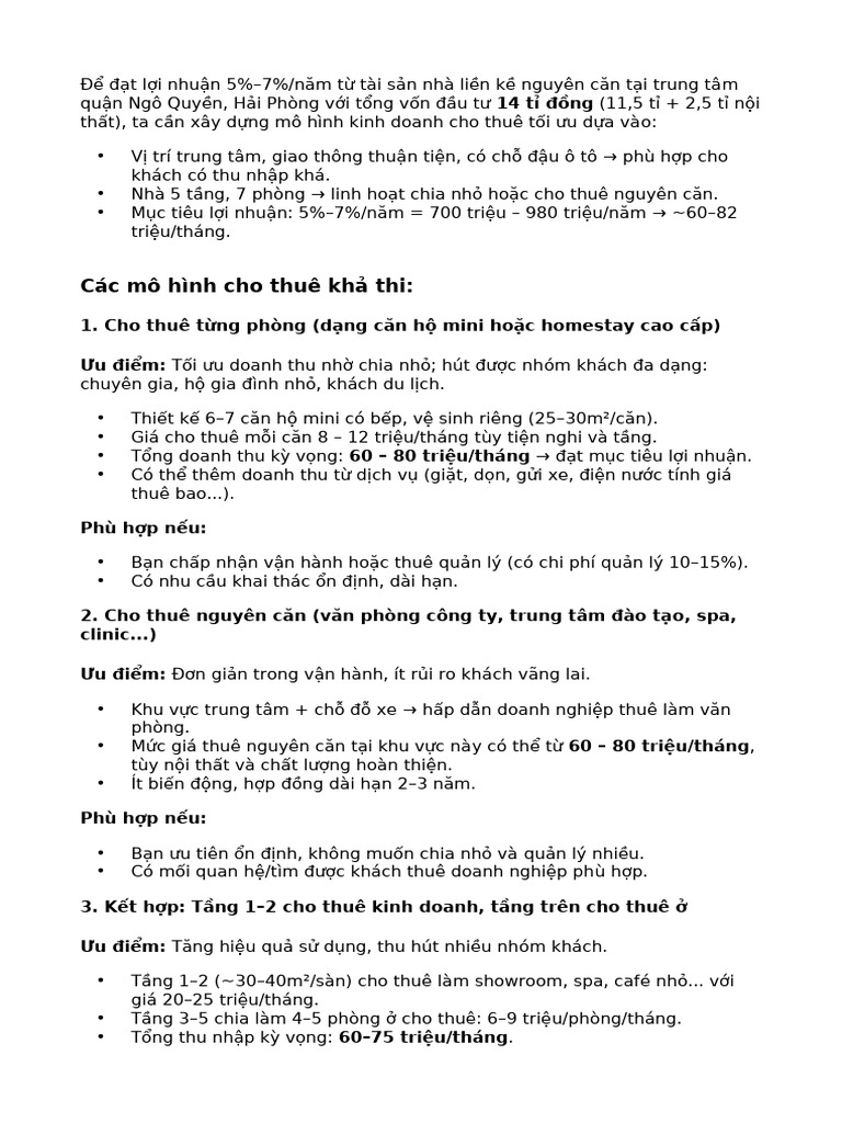 Bai Toan Cho Thue | PDF