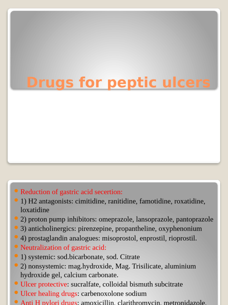 Peptic Ulcer and Proton Pump Inhibitors | PDF