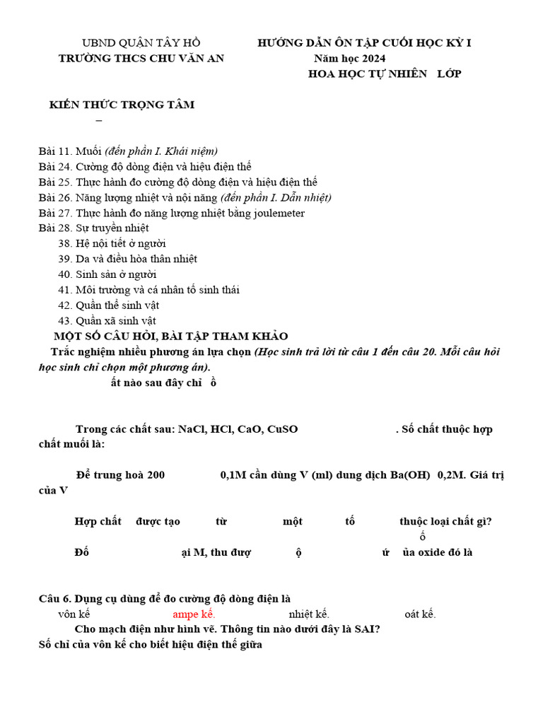 (KHTN 8) HDOT - CUỐI HKII - 24-25 - 11.4.25 - DA | PDF