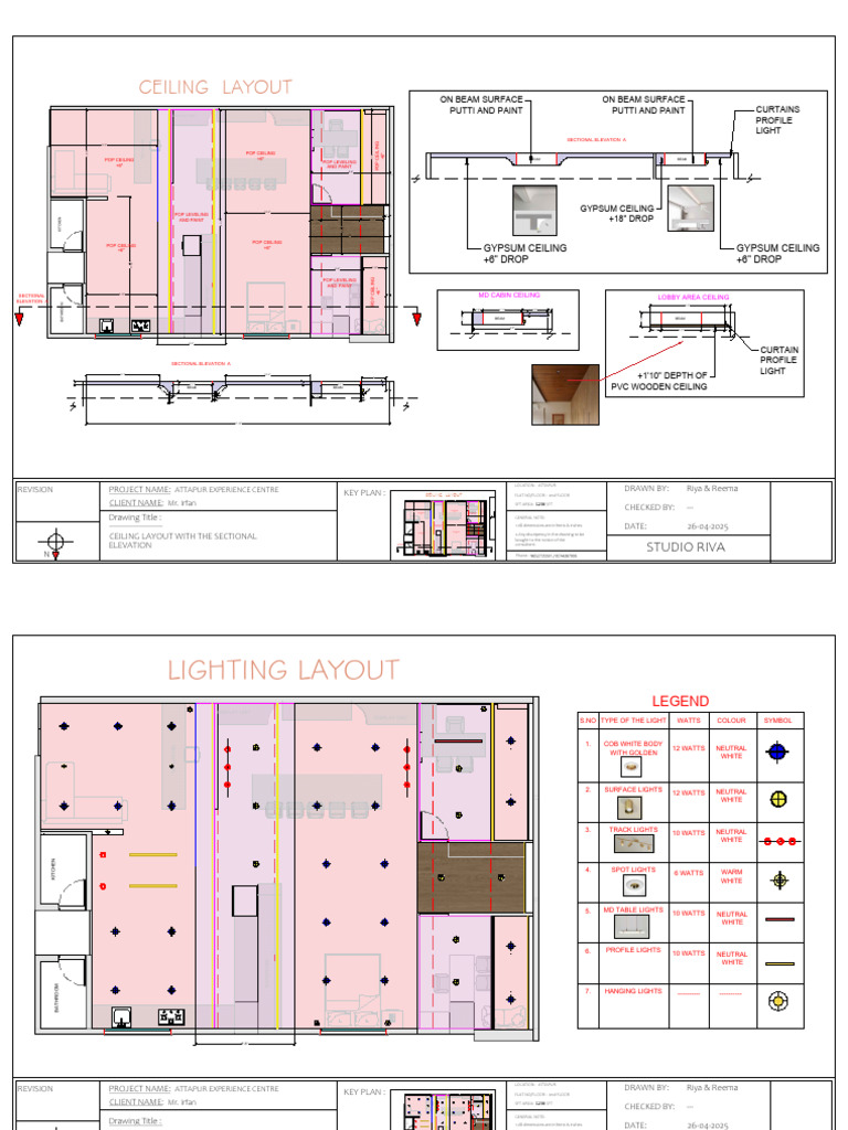Attapur Experiance Center - Ceiling Layouts | PDF