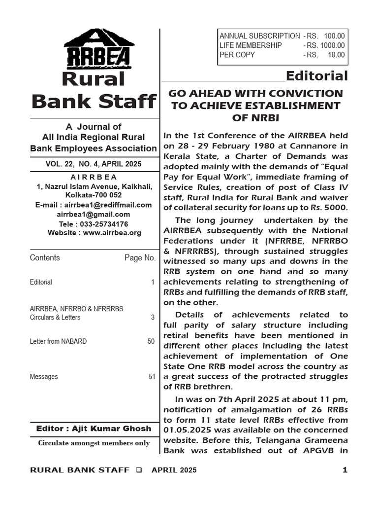 RRB Staff Layout - 19 April 2025 | PDF | Banking | Financial Services