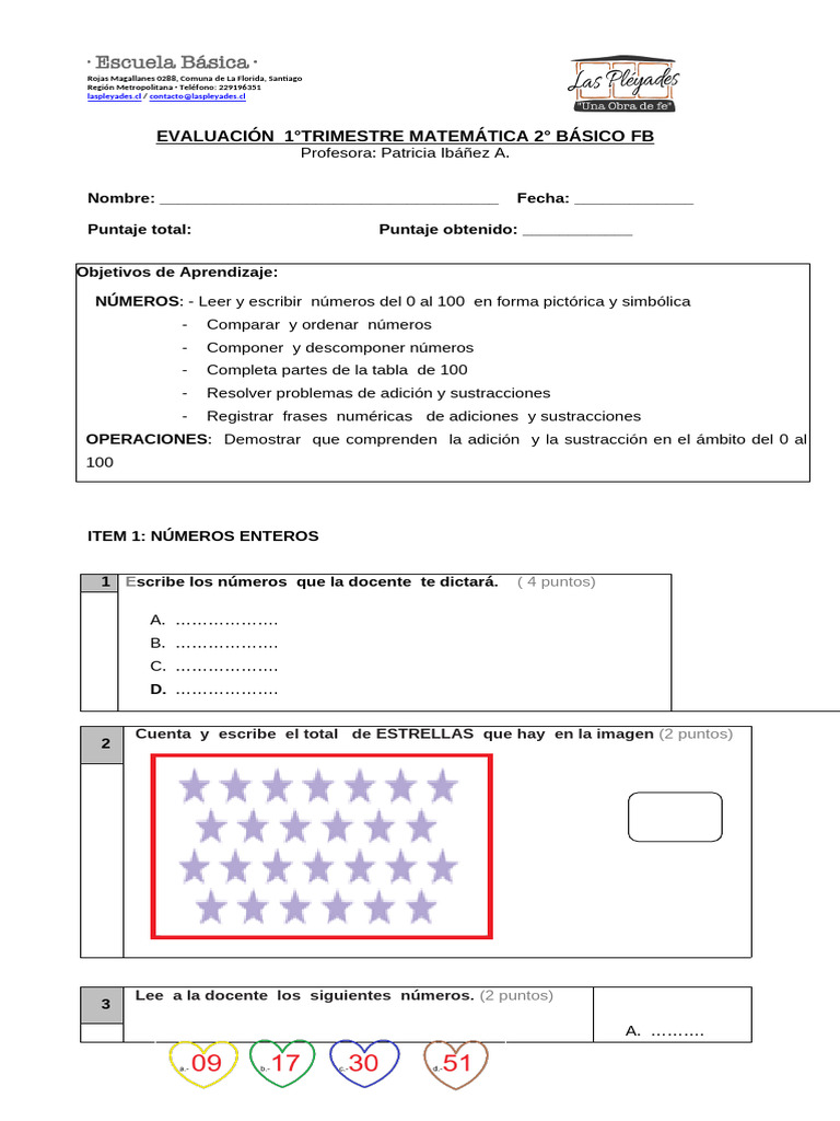 PRUEBA TRIMESTRAL _MATEMÁTICA 2° GRUPO A | PDF | Matemáticas