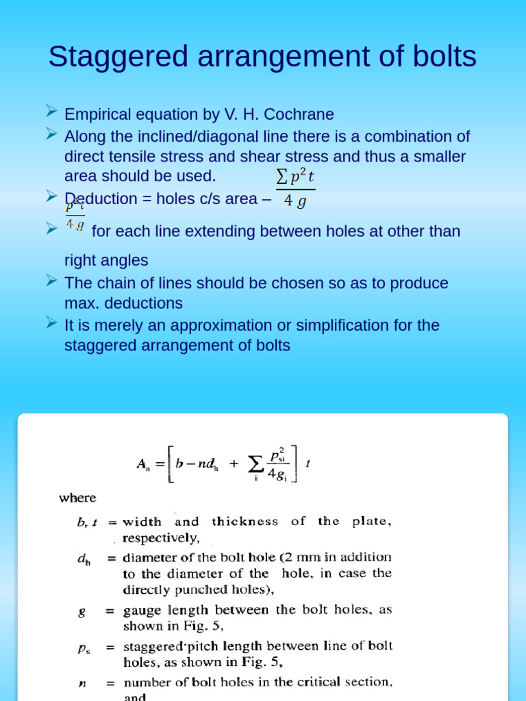 11 Staggered Arrangemnt of Bolt | PDF