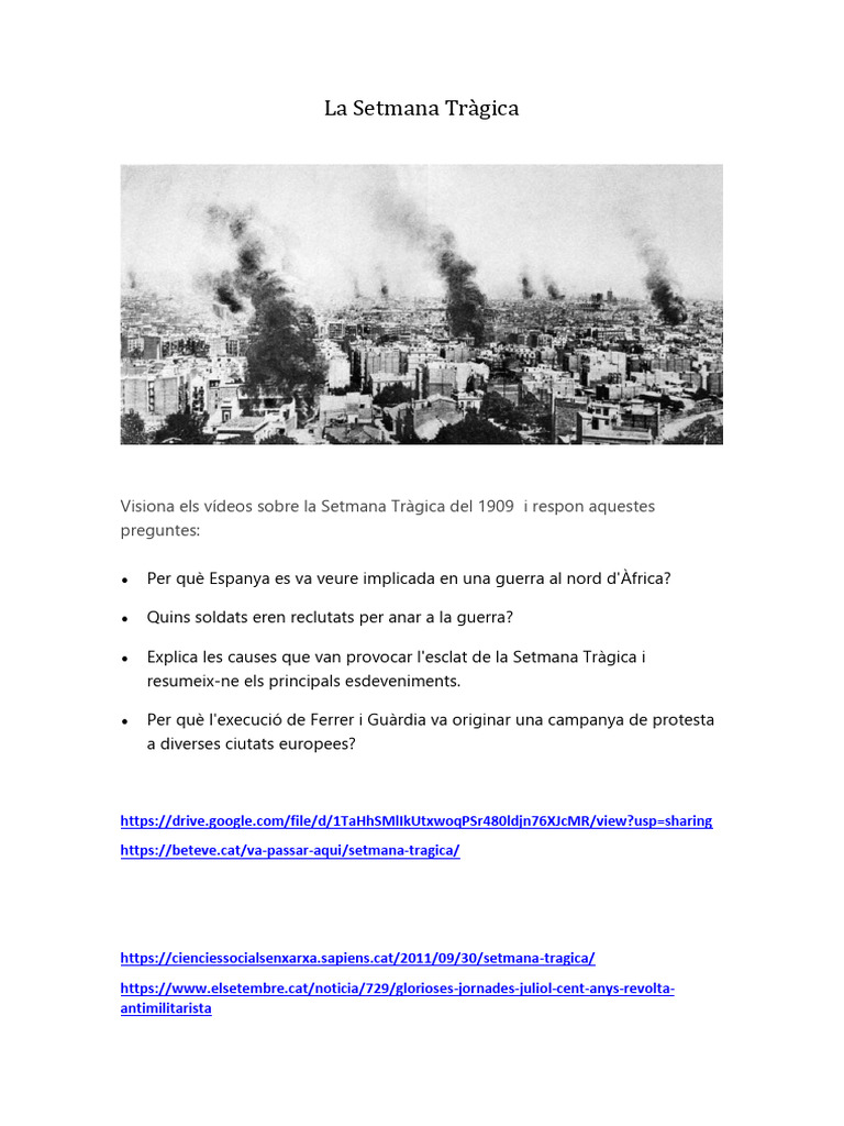 La Setmana Tràgica | PDF