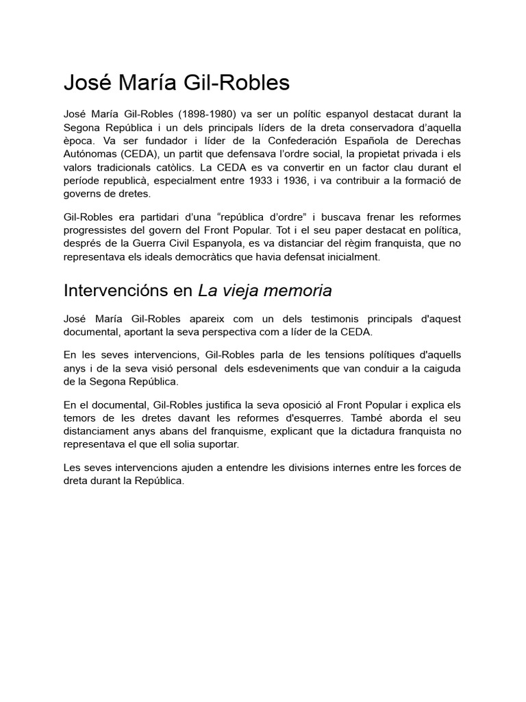 José María Gil-Robles | PDF