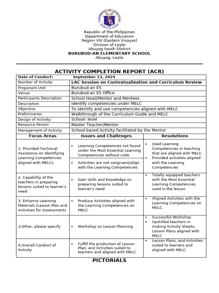 ACR-Contextualization & Curriculum Review | PDF | Mentorship | Teachers