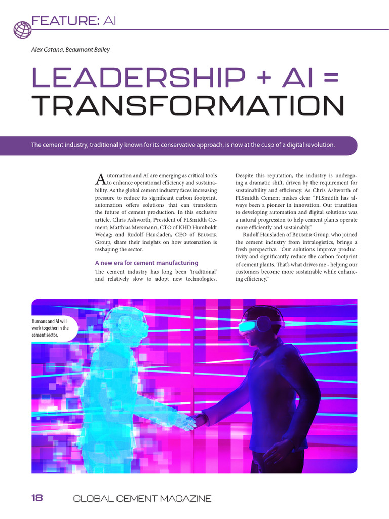 Transforming The Cement Industry Through Automation | PDF | Artificial Intelligence ...