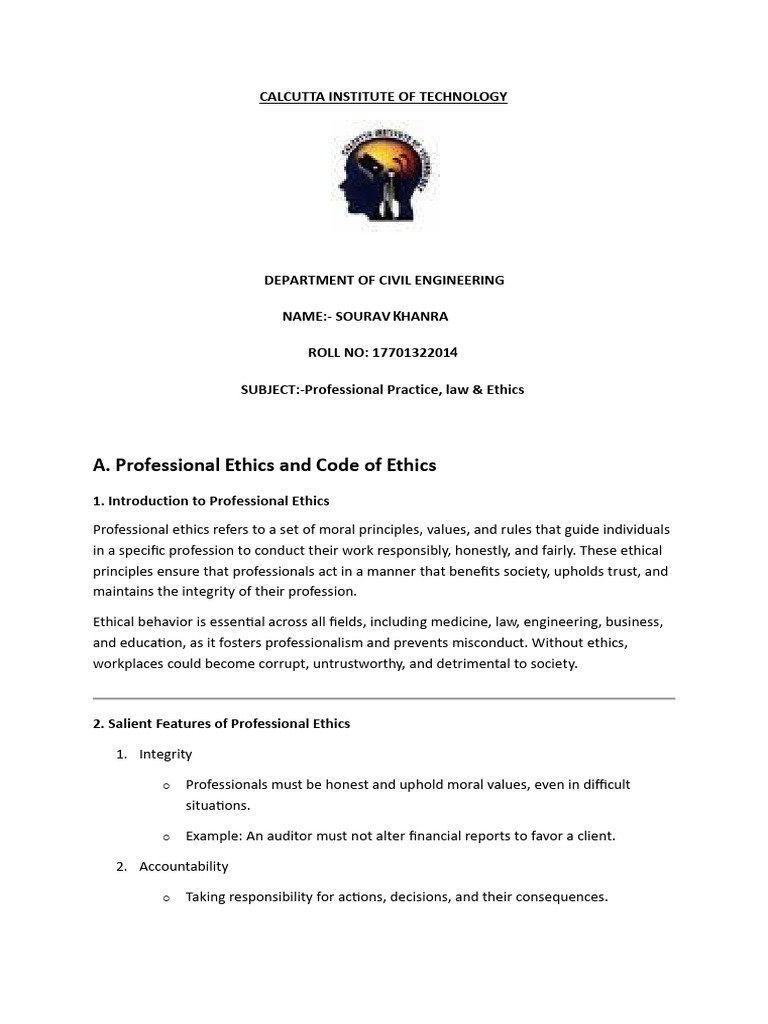 Professional Ethics and Integrity Guide | PDF | Bribery | Professional ...