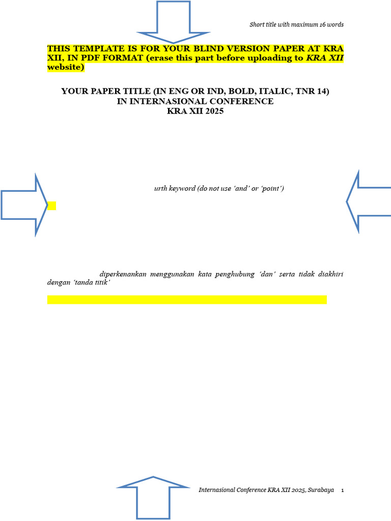 2. Submission File (Blind Paper) (Template and Example) English | PDF ...
