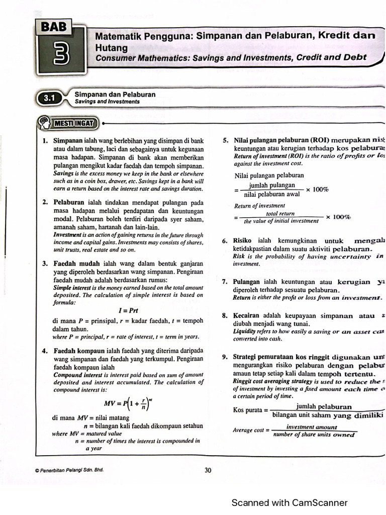 Math Form 3 Chapter 3 | PDF