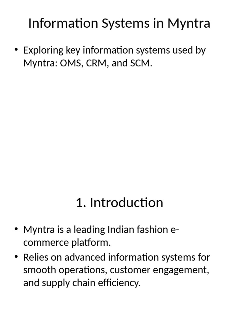 Information_Systems_in_Myntra_PPT | PDF