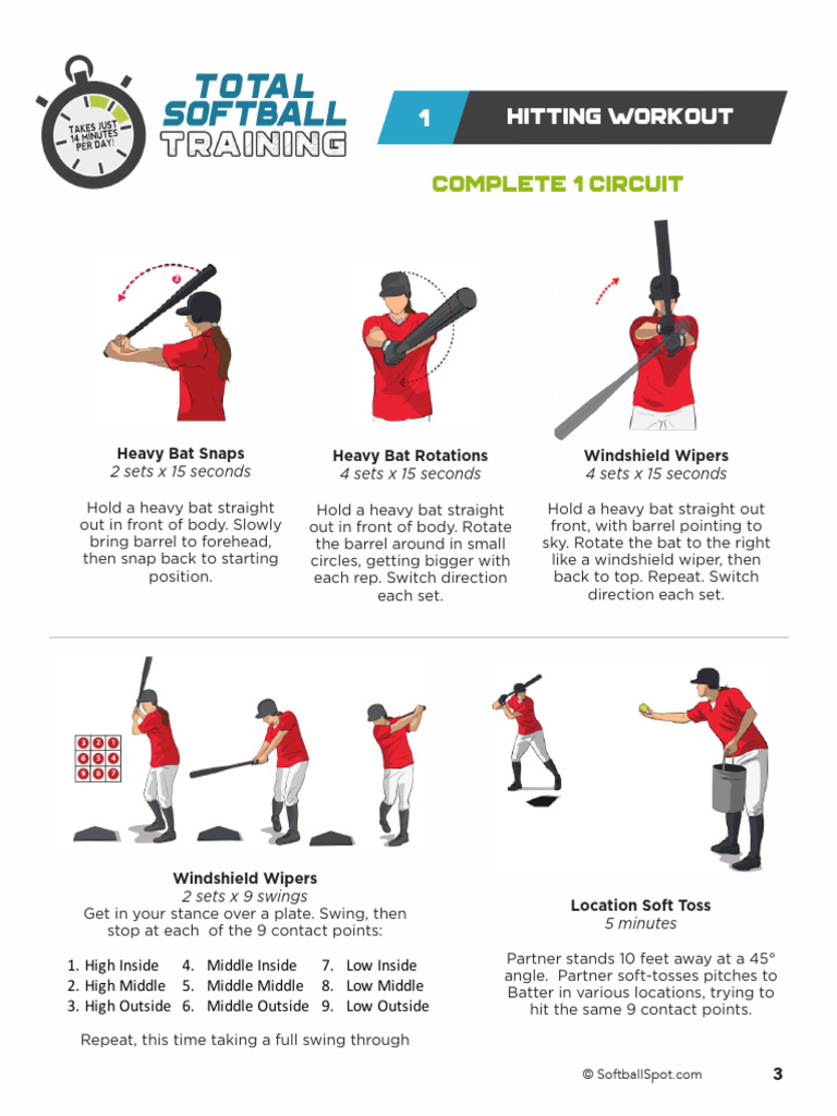 Baseball Hitting Workout Circuit Guide | PDF