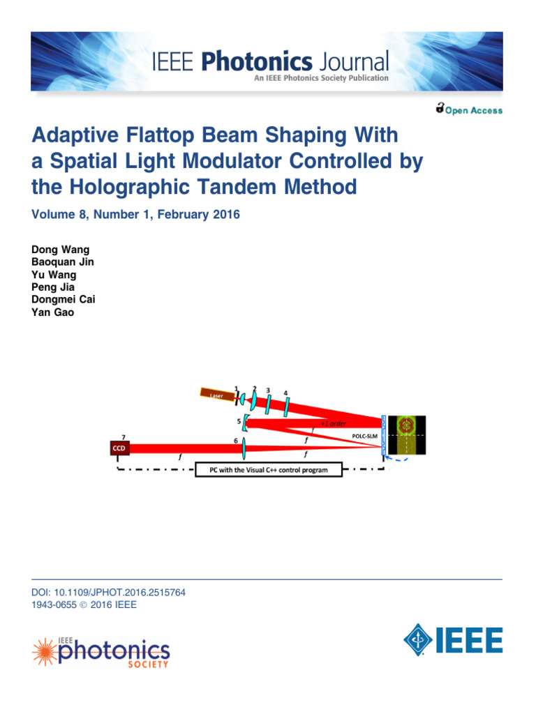 IEEE Photonics Journal-2016-Adaptive Flattop Beam Shaping With A Spatial Light Modulator ...