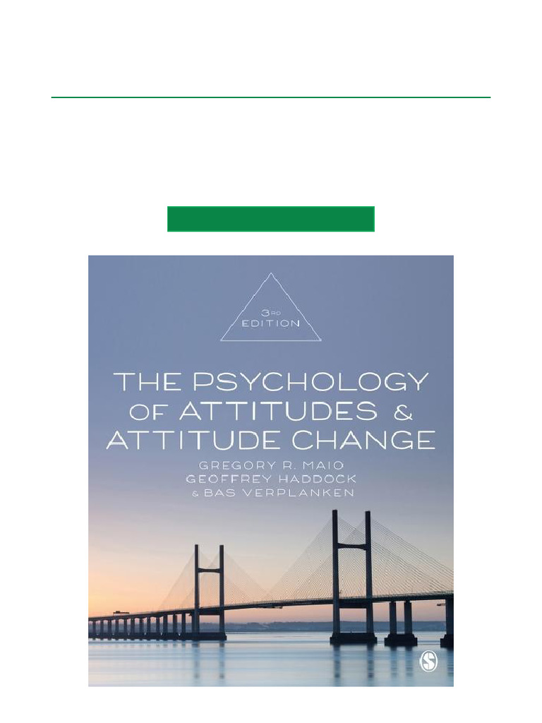 The Psychology of Attitudes and Attitude Change 3rd Edition Fast Ebook Download | PDF | Attitude ...