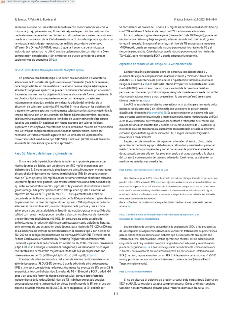 AACE Diabetes 2023 (10-18) .En - Es | PDF | Diabetes | Hipertensión