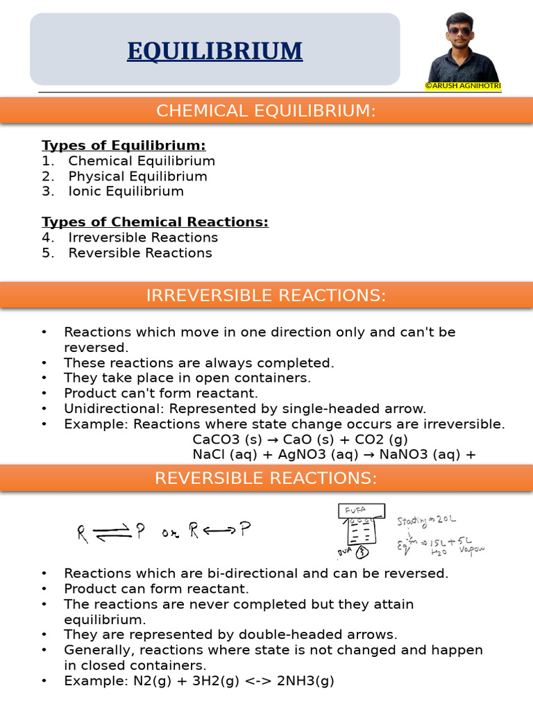 Understanding Chemical Equilibrium Concepts | PDF | Chemical ...