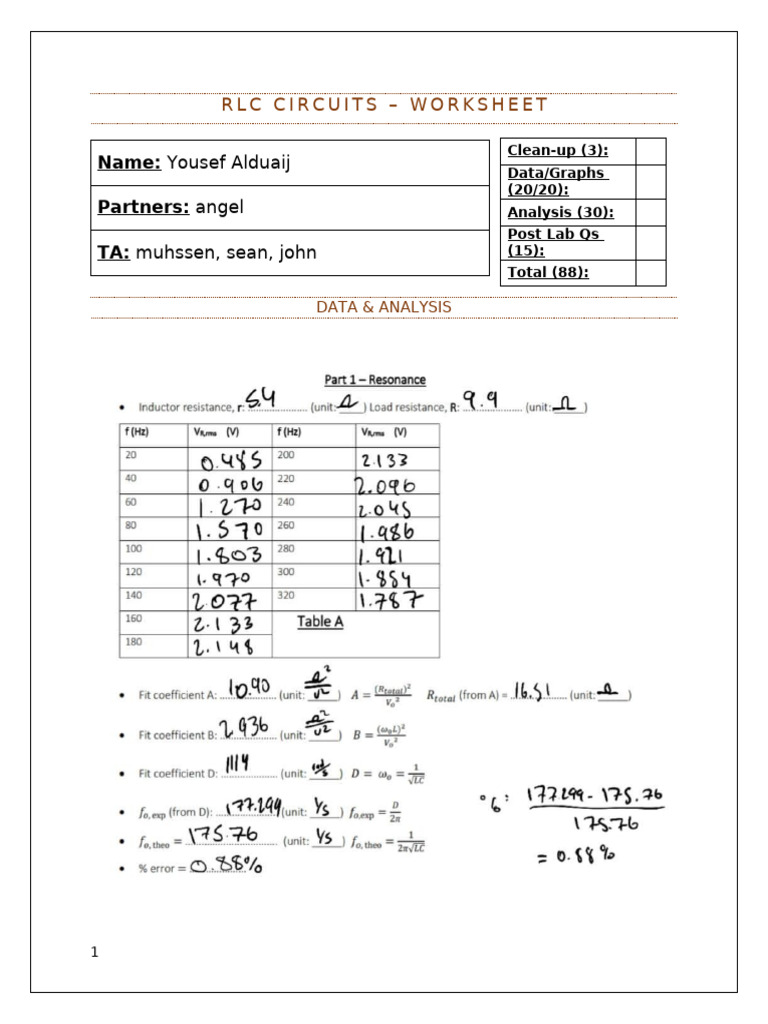 PHY 132 - RLC Circuitset | PDF