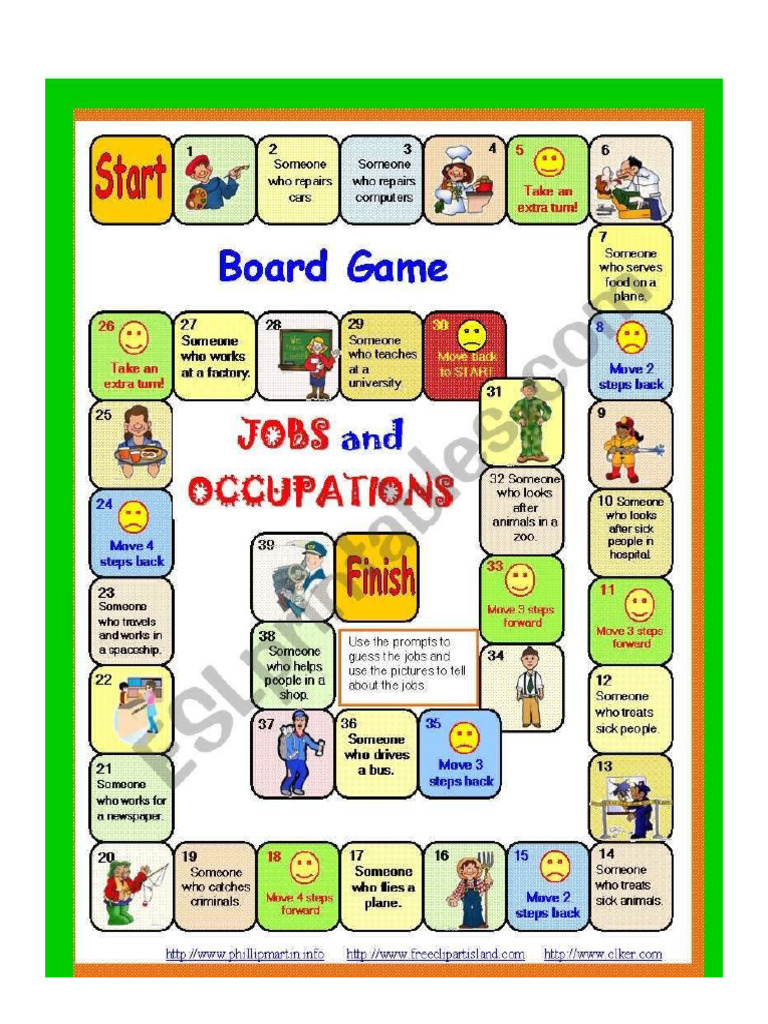 Board Game About Professions | PDF