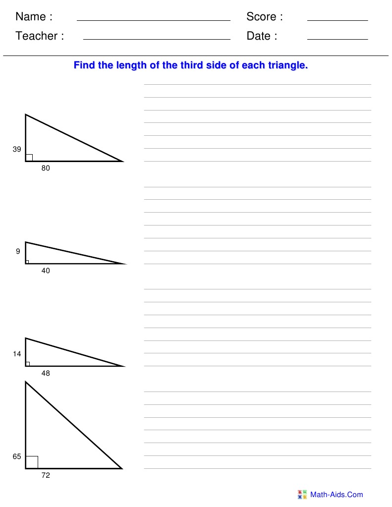 Triangle Side Length Calculation Guide | PDF | Home & Garden