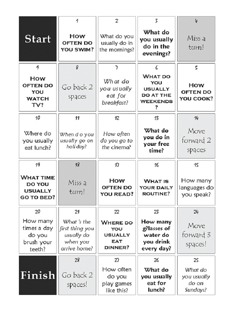 Board Game Present Simple | PDF