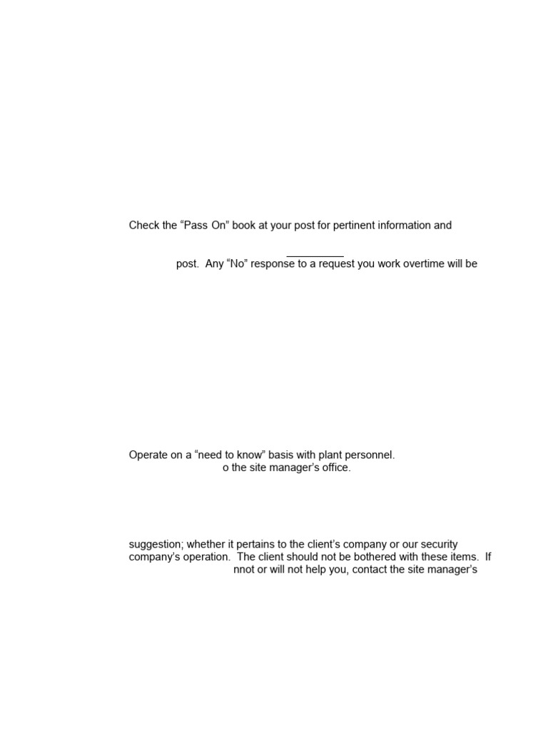 Allegiance_security_officer_training_expectations | PDF | Police