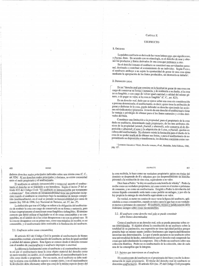 Usufructo - Velasquez | PDF