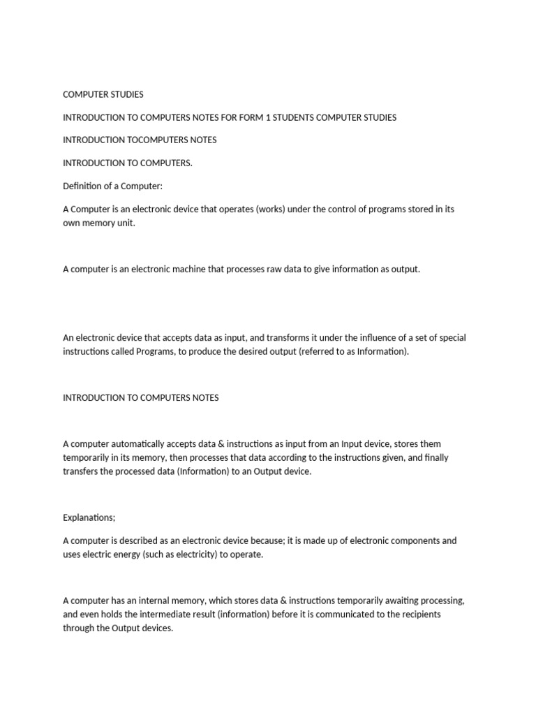 Introduction to Computer-WxPS Office | PDF | Input/Output | Integrated Circuit