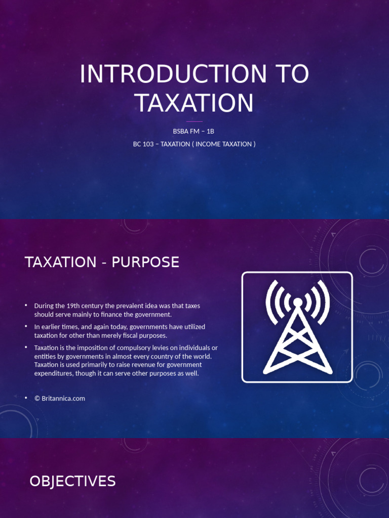 Overview of Taxation Principles and Laws | PDF | Taxes | Taxation In ...