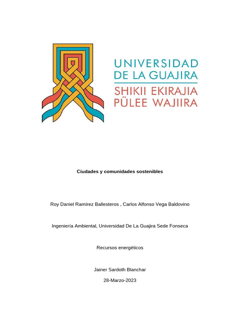 Ciudades y Comunidades Sostenibles: Roy Daniel Ramírez Ballesteros ...