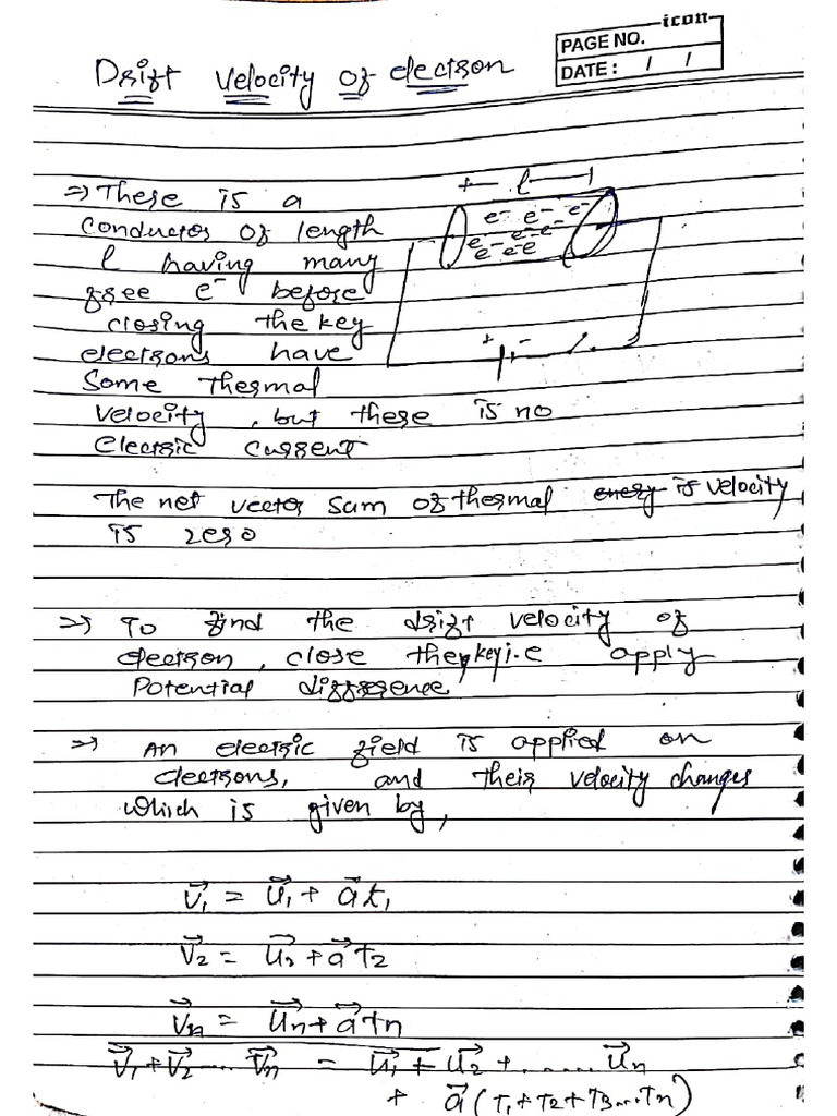 Drift Velocity | PDF