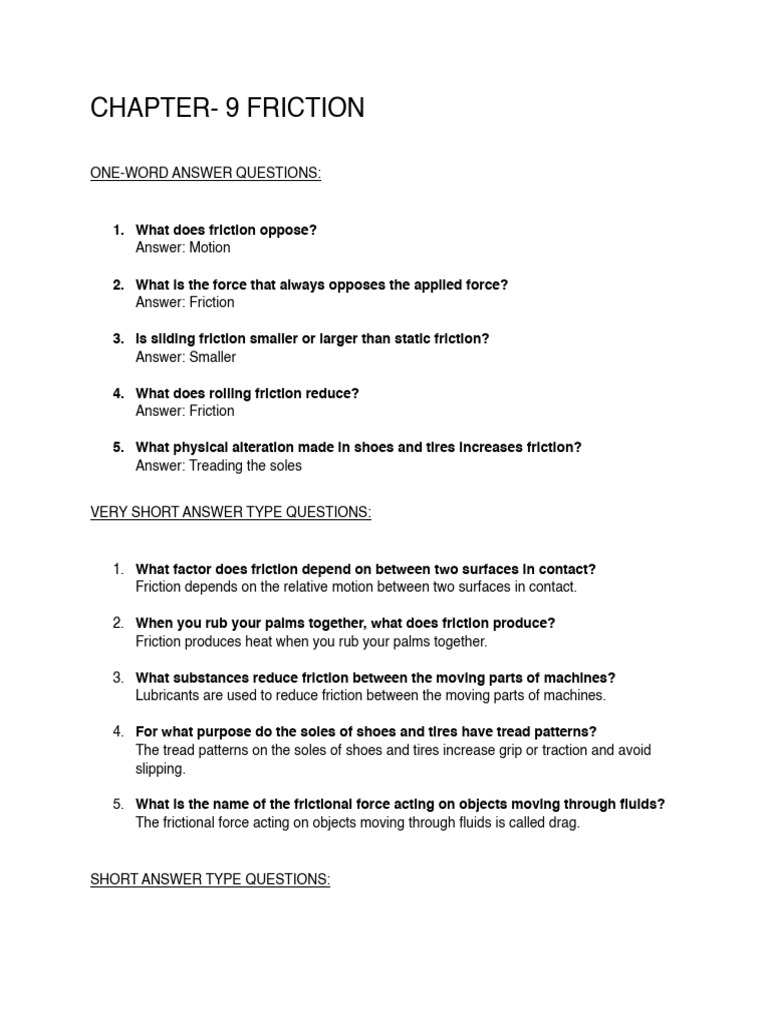 Physics Worksheet 2.1 Basic | PDF | Friction | Force