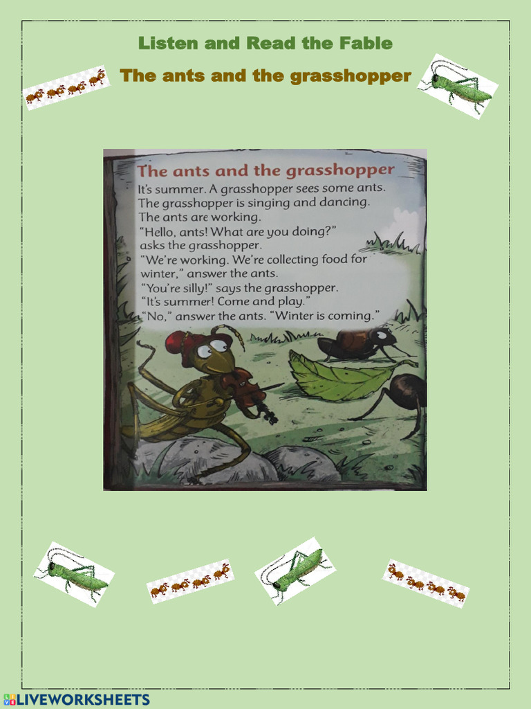 The Ants and The Grasshopper | PDF