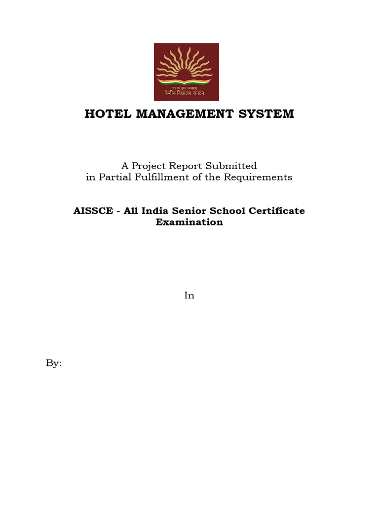 hotel-management-report[MySQL] | PDF | Computing