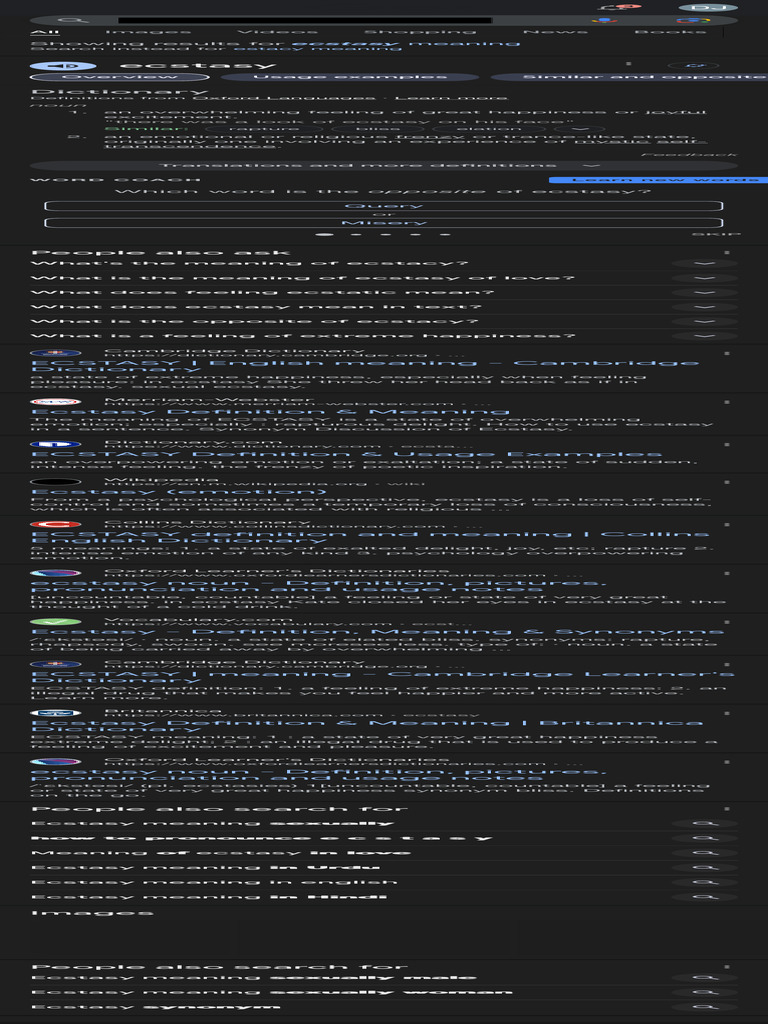 Estacy Meaning - Google Search | PDF | Feeling | Cognitive Science