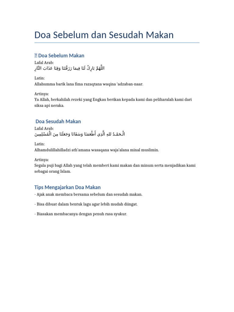 Doa Makan | PDF